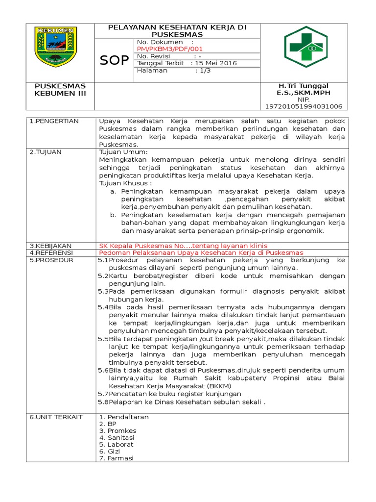 Sop Ukk Di Puskesmas | PDF