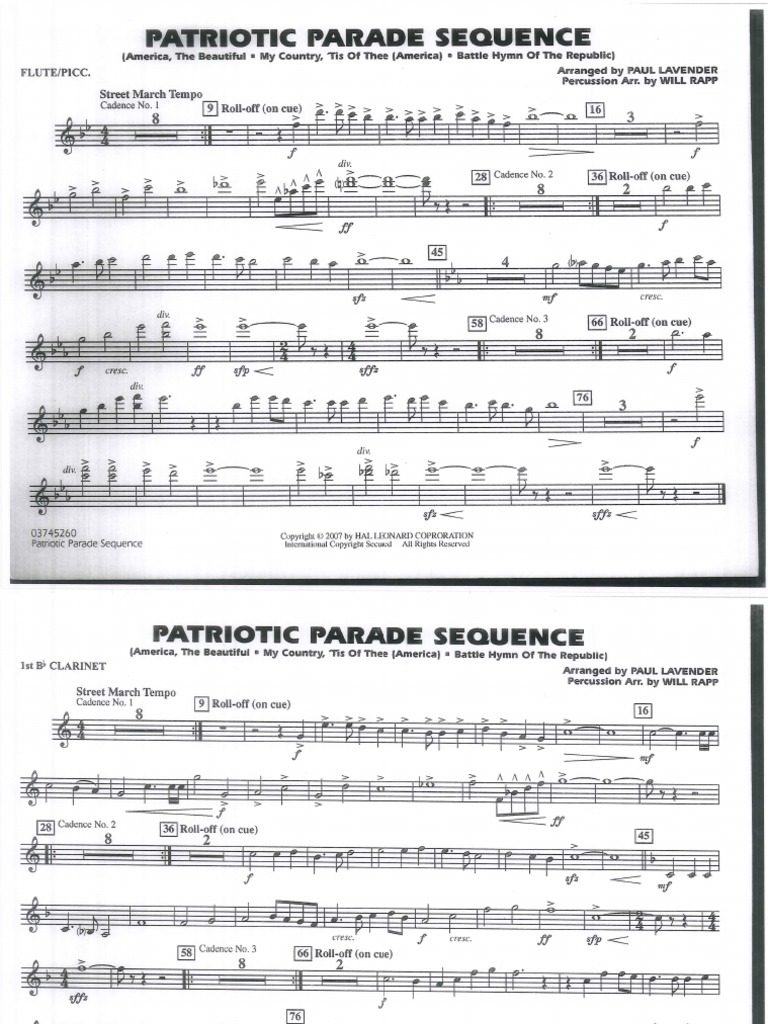 Patriotic Parade Sequence 122iysw | PDF