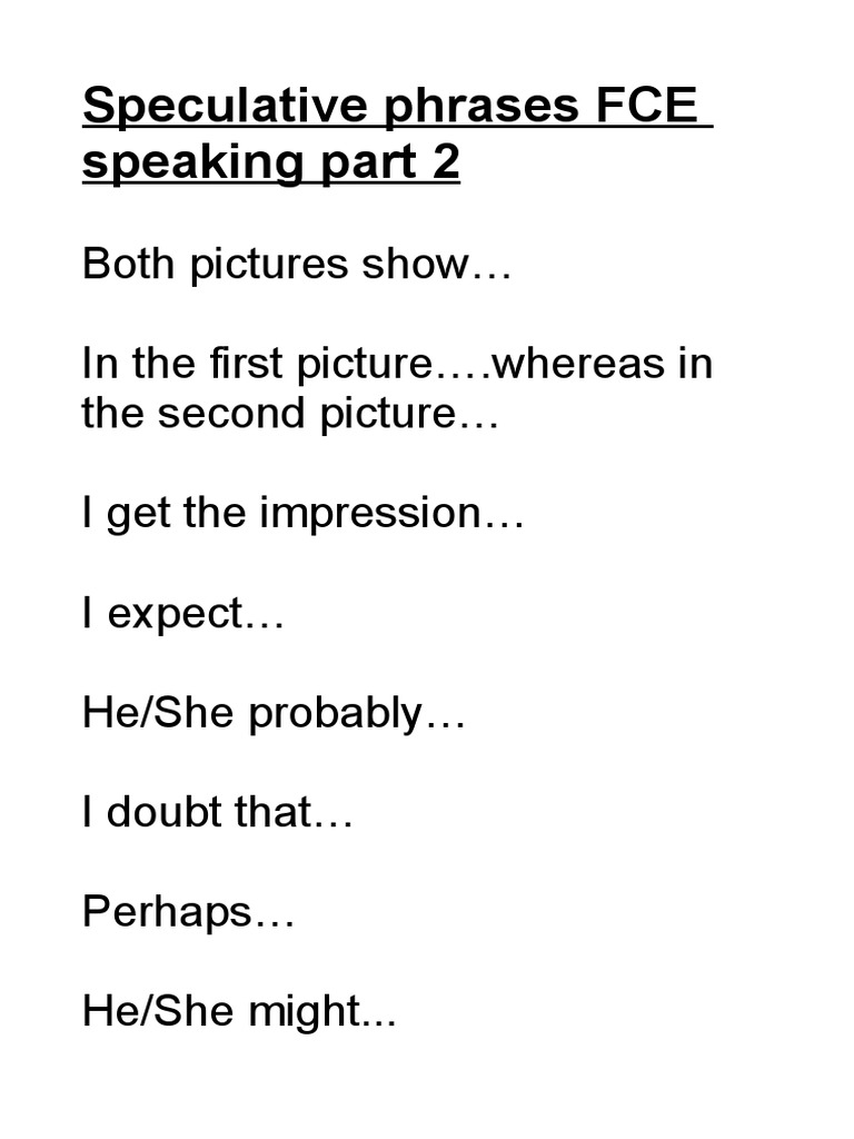 Prompt Cards Speaking Part 2 | PDF