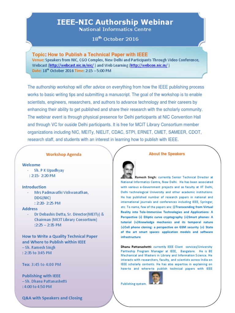IEEE Authorship Webinar | PDF | Institute Of Electrical And Electronics ...