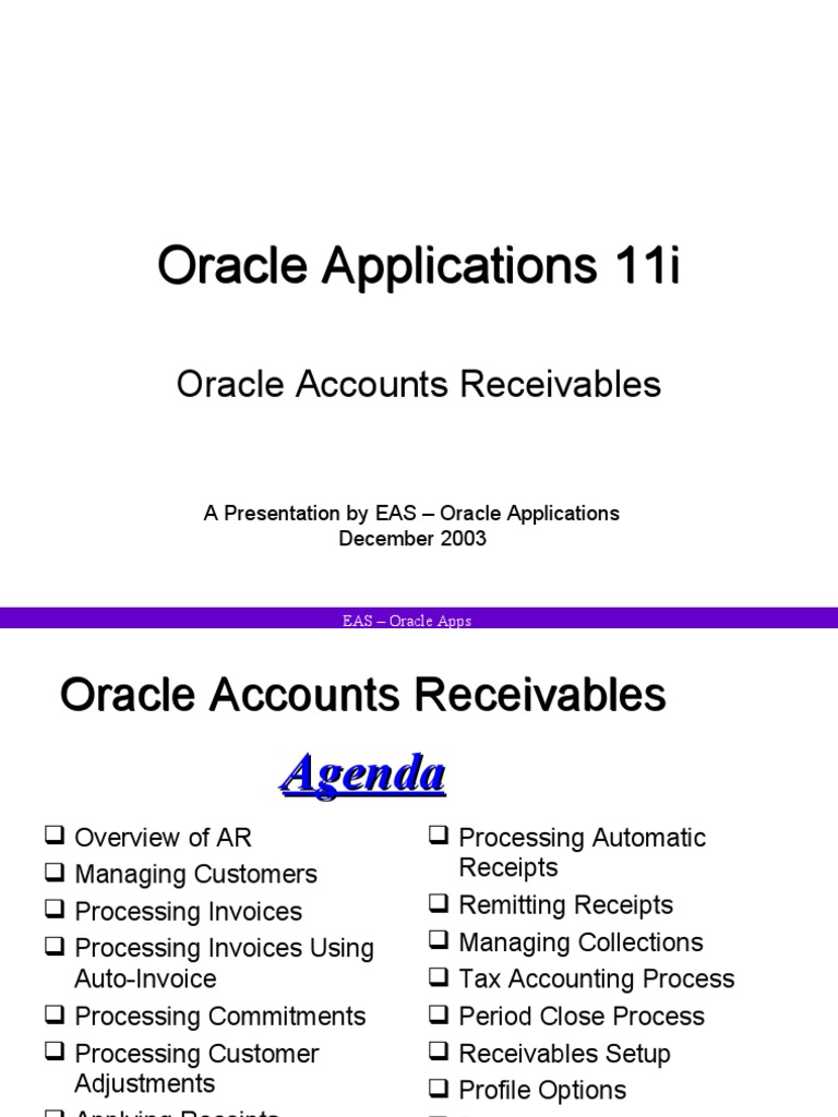 Oracle Accounts Receivables 1 | PDF | Receipt | Financial Transaction