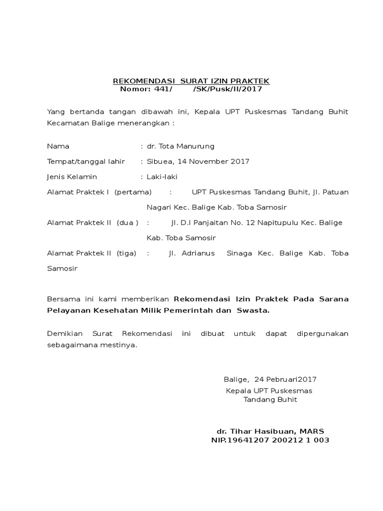 Rekomendasi Sip Dokter | PDF