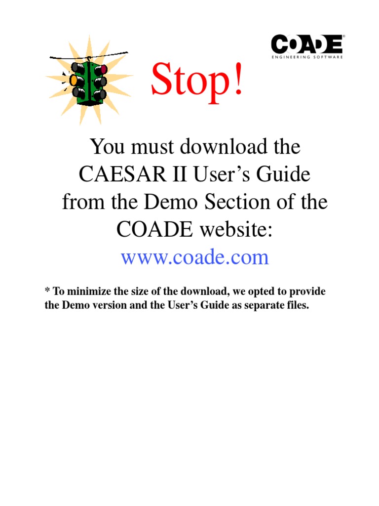 You Must Download The CAESAR II User's Guide From The Demo Section of ...