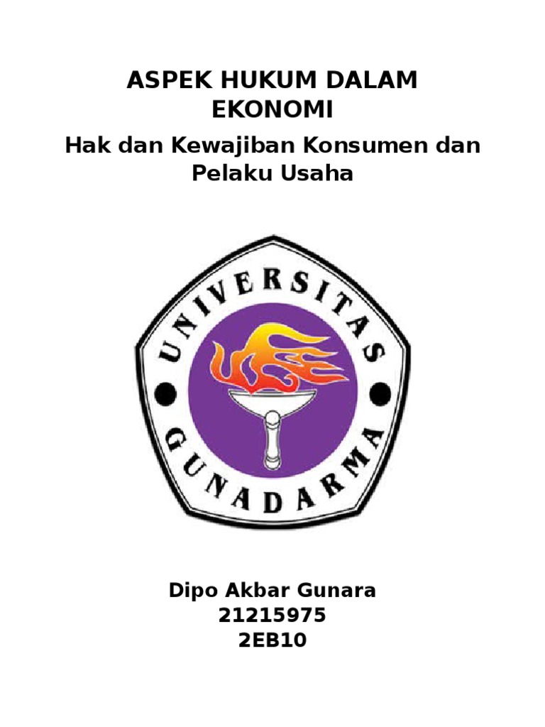 Hak Dan Kewajiban Konsumen Dan Pelaku Usaha (Dipo Akbar Gunara 21215975 ...