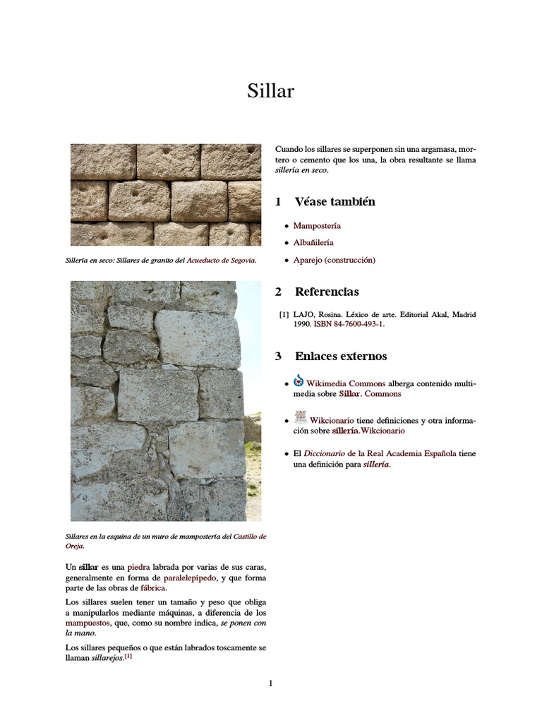 Sillares: Características y usos de las piedras labradas en la ...