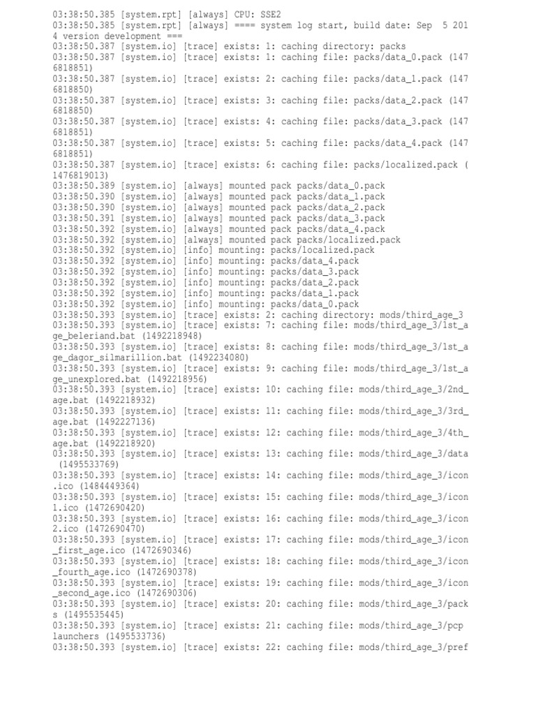 System Log | PDF | Text File | Cache (Computing)