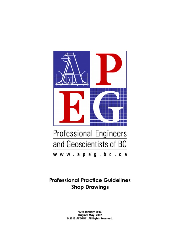 APEGBC Guidelines On Shop Drawings PDF | PDF