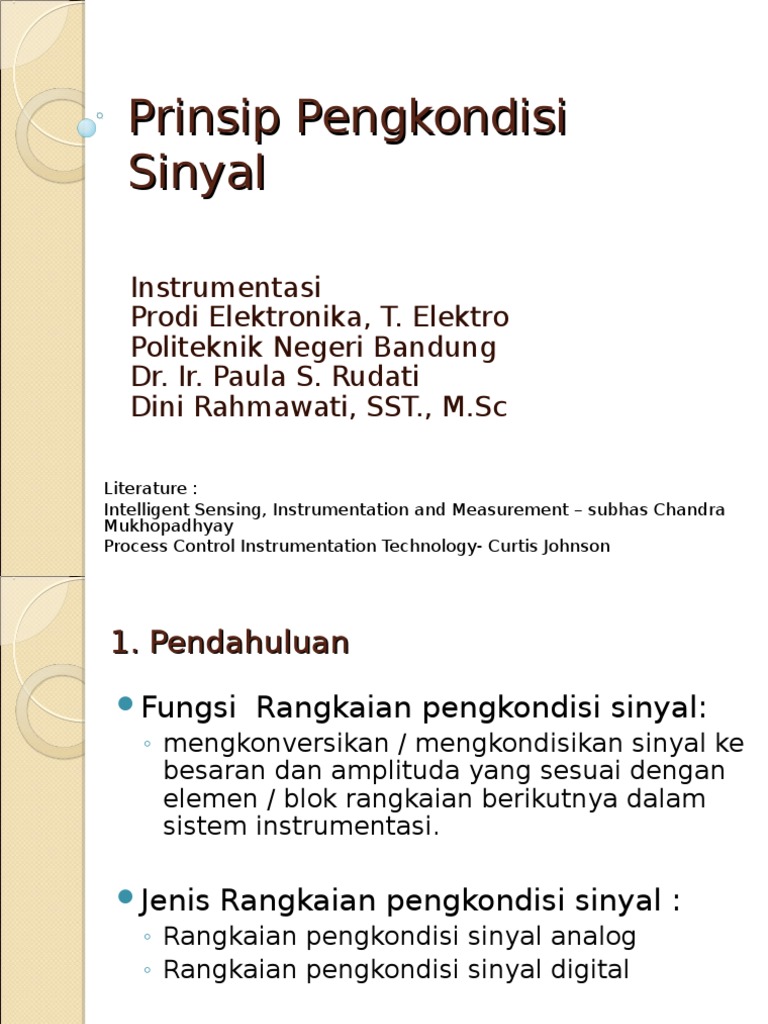 Prinsip Pengkondisi Sinyal | PDF