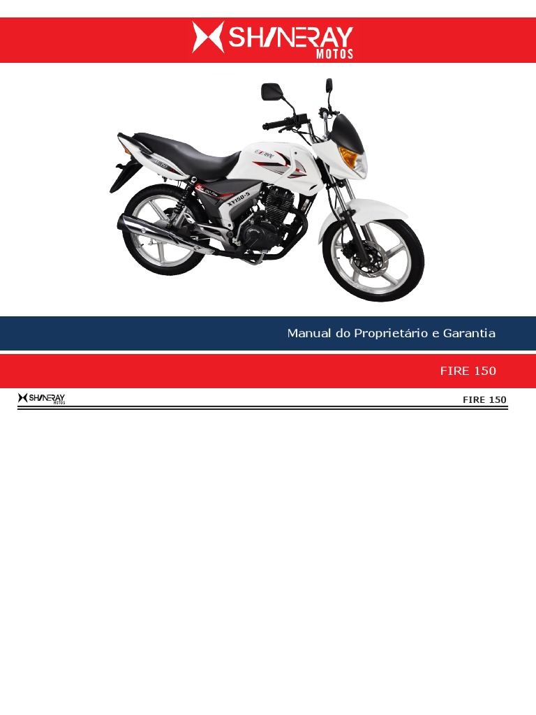 Manual do Proprietário FIRE 150 | PDF | Motocicleta | Atrito