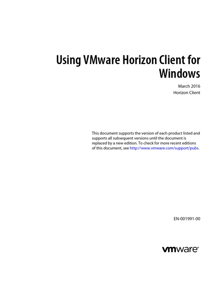 VMware Horizon Client | PDF | Remote Desktop Services | Desktop ...
