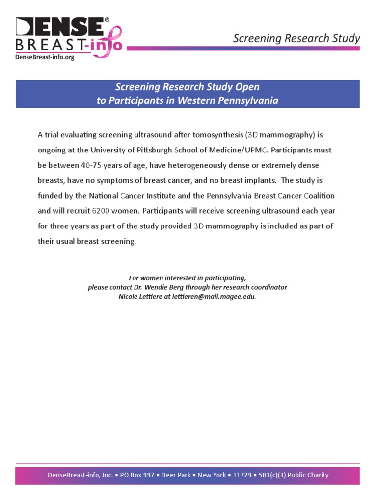 Screening Research Study | PDF