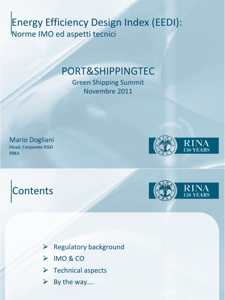 Energy Efficiency Design Index (EEDI) - RINA | PDF | Ships | Efficient ...