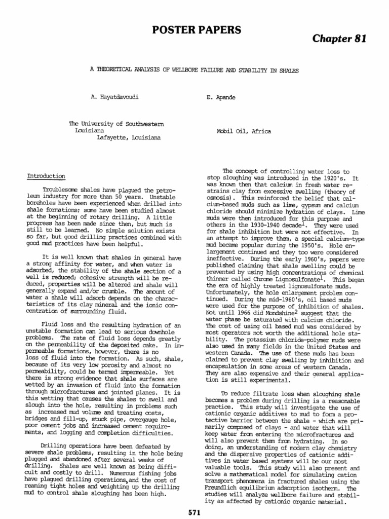Brittle Vs Sloughing Shale | PDF | Ion | Adsorption