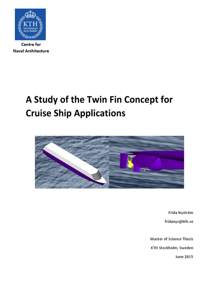 Twin Fin Concept For Cruise Ship - 2015 | PDF | Propeller | Marine ...