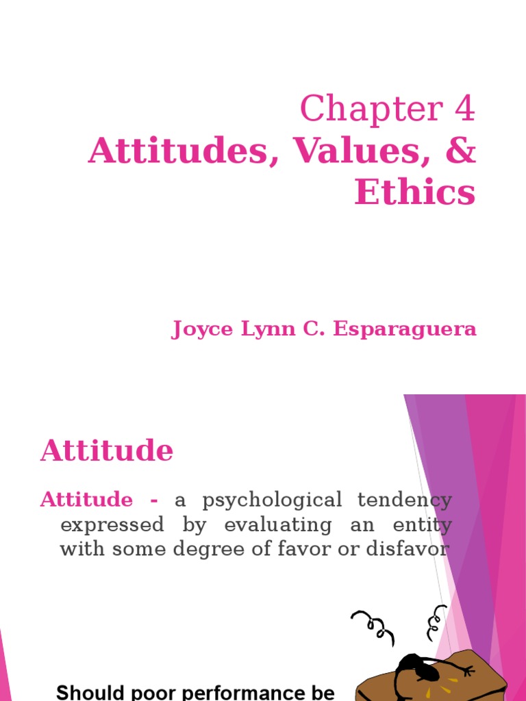 Attitudes, Values, and Ethics in Work | PDF | Attitude (Psychology ...