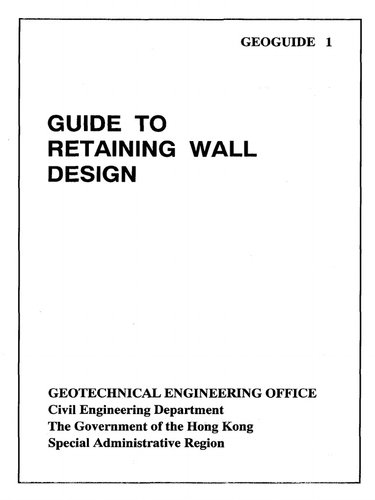 Geoguide | PDF | Geotechnical Engineering | Soil