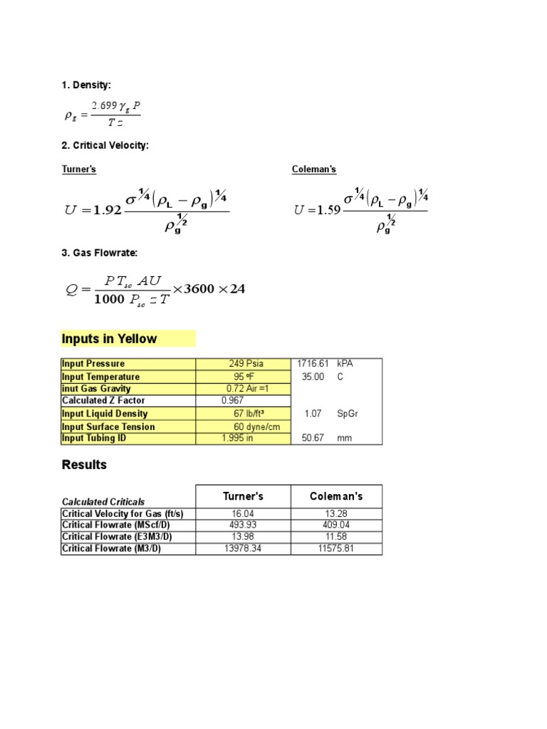 Critical Velocity Calculator1 | PDF | Applied And Interdisciplinary ...