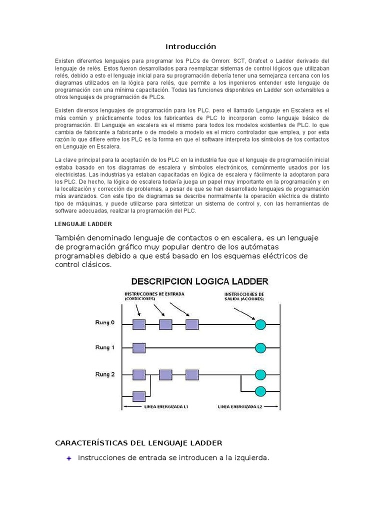 Lenguaje Ladder | PDF | Controlador lógico programable | Ingeniería ...