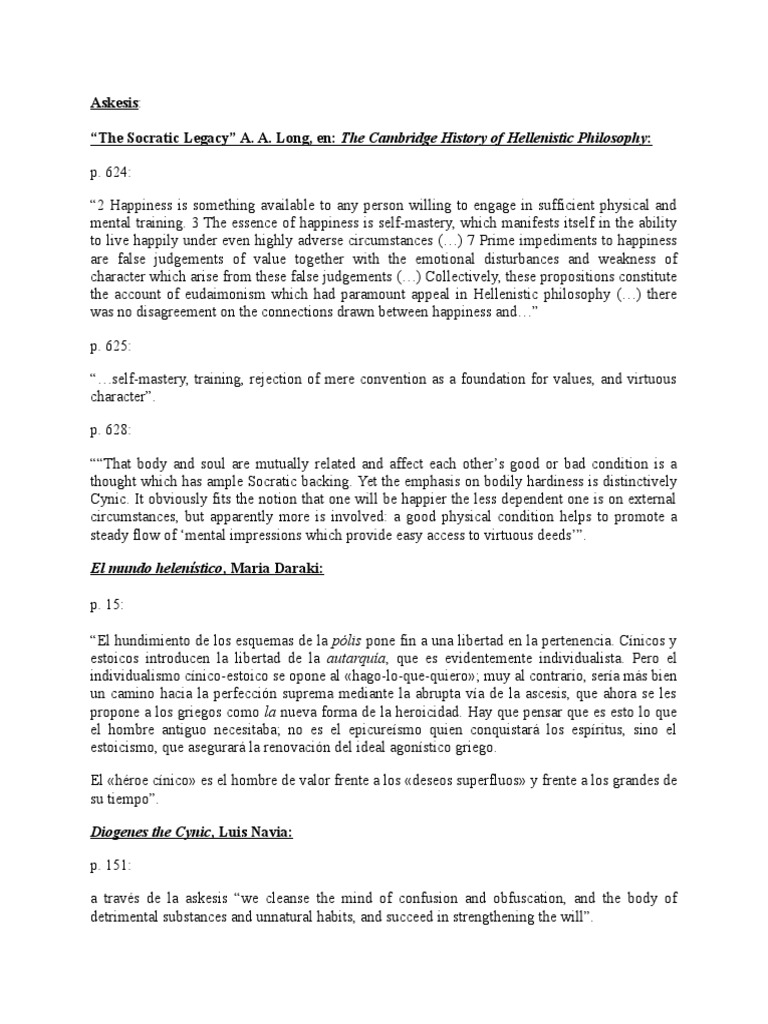 The Role of Ascetic Practice (Askesis) in Developing Self-Mastery and ...