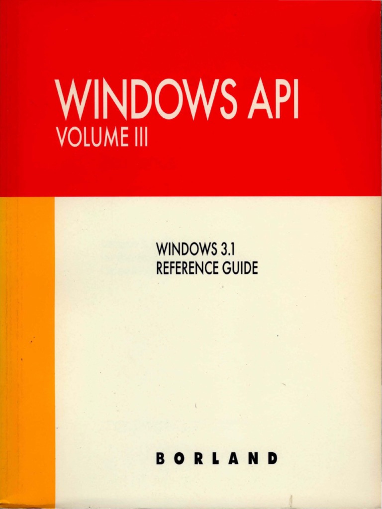 1992 Windows API Guide Reference Volume 3 c20090630 PDF | PDF | System ...