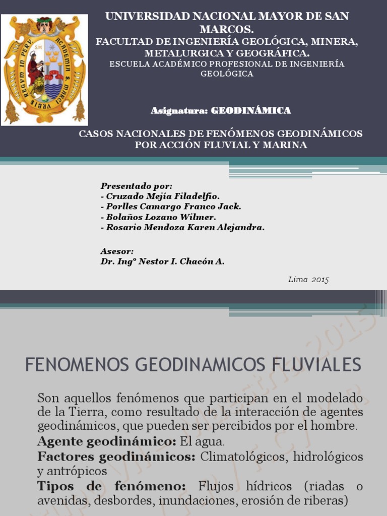Casos Nacionales de Geodinamica Fluvial y Marina Final | PDF | Tsunami ...