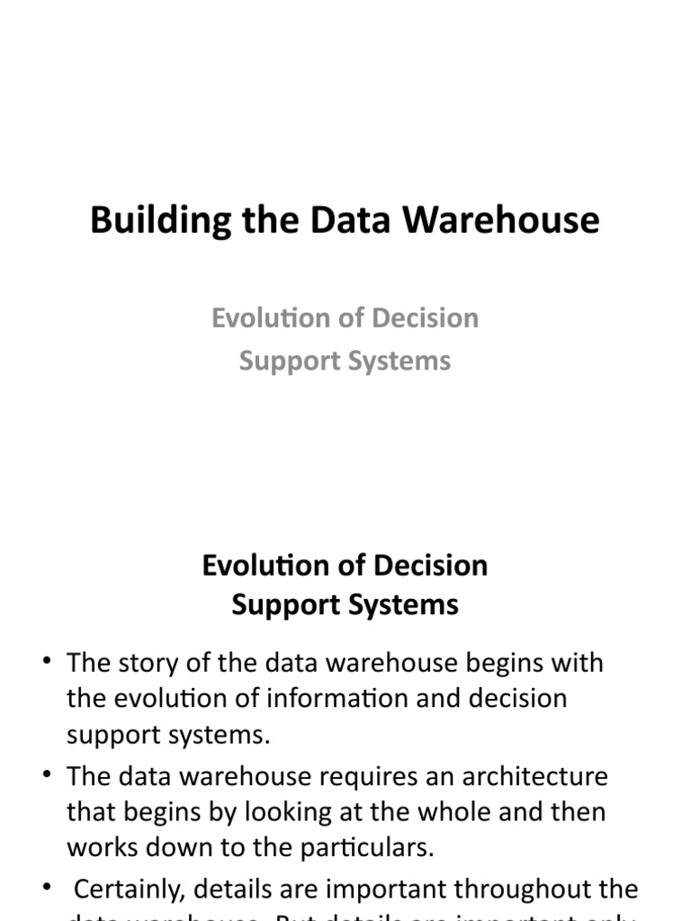 Building The Data Warehouse | PDF | Databases | Data Warehouse