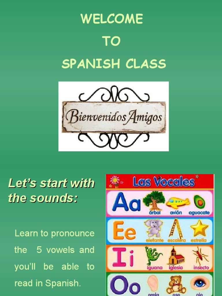 Spanish Class: Greetings & Pronunciation Guide | PDF | Grammatical ...