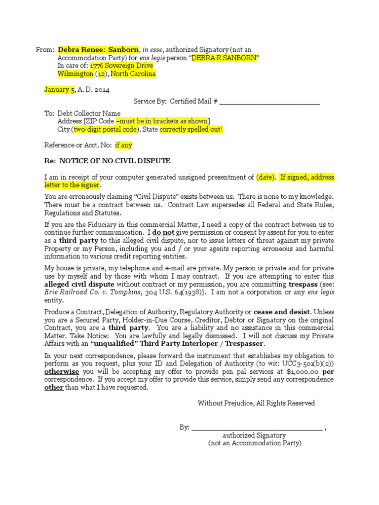 Dunning Letter Format