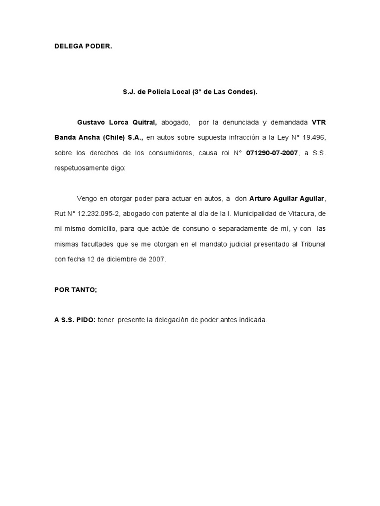 Delega Poder Simple | PDF