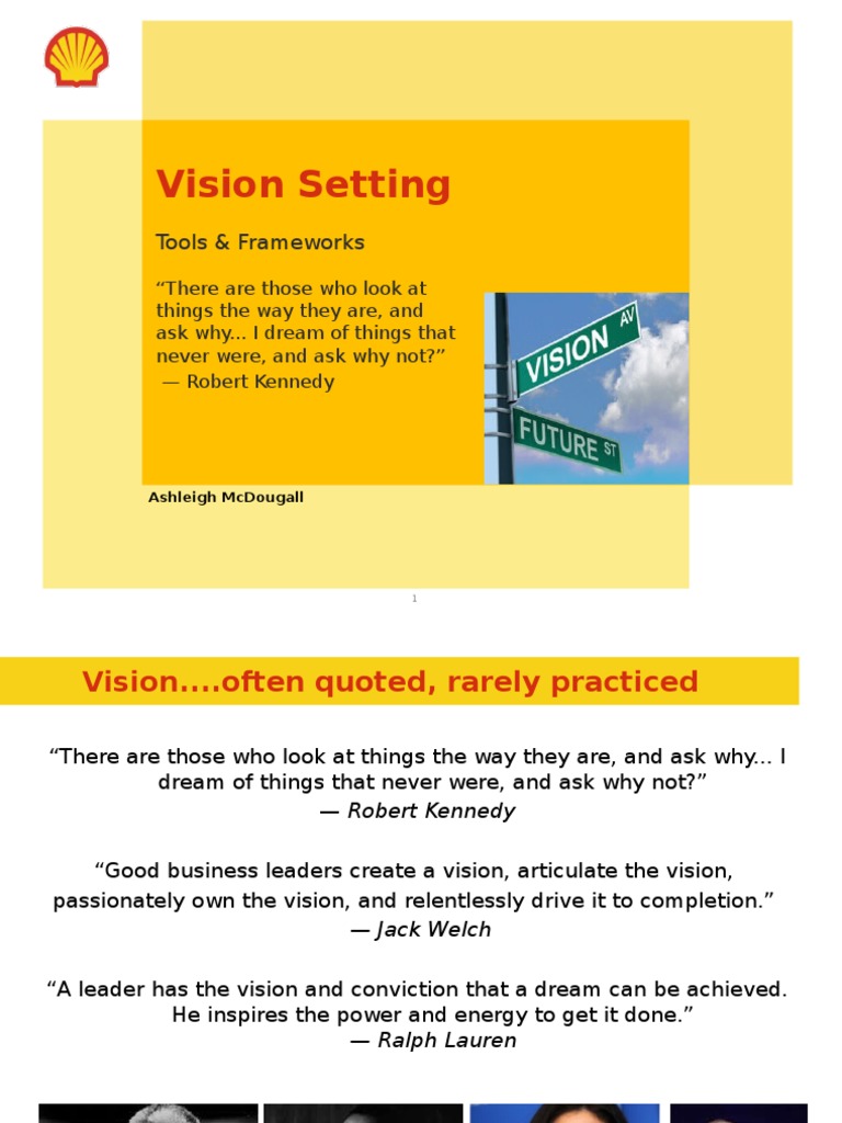 Vision Setting: Tools & Frameworks | PDF | Strategic Management | Goal