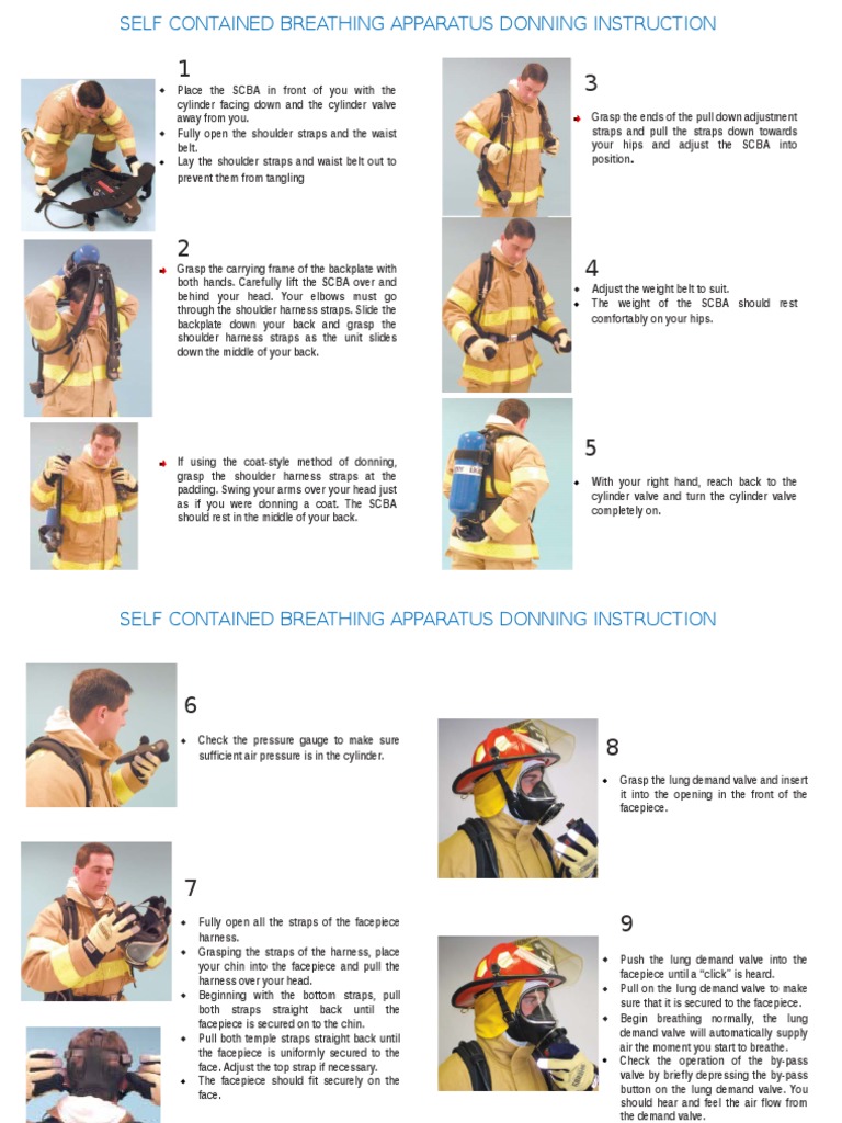 Scba Donning Instruction | Download Free PDF | Underwater Diving ...