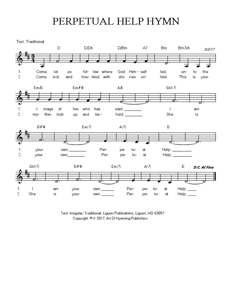 Perpetual Help Hymn (New Tune) | PDF