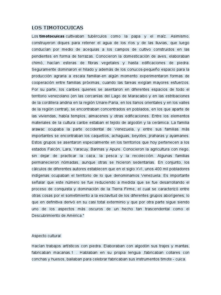 TIMOTOCUICAS | Personas | Cultura (general)