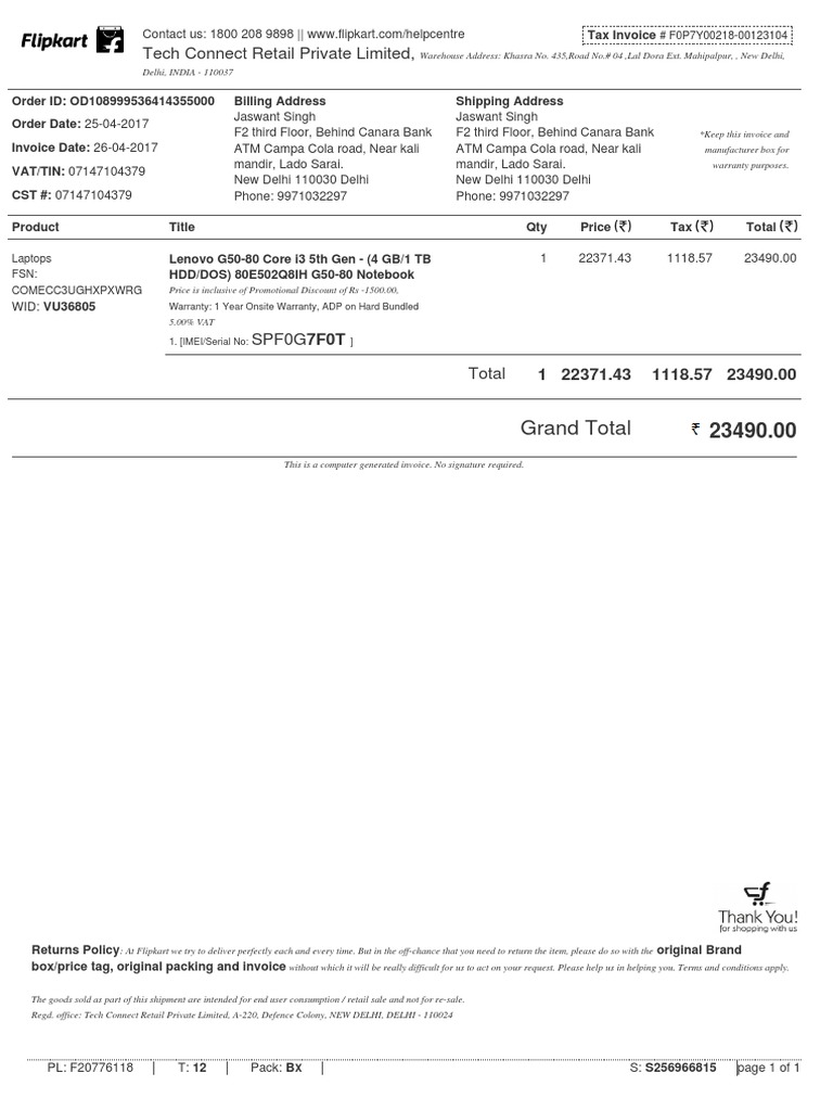 Aa | Download Free PDF | Invoice | Laptop