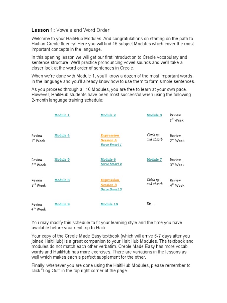 Learning Creole | PDF | Verb | English Language