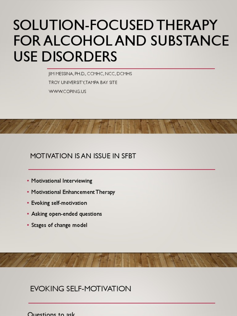 Solution Focused Therapy For Alcohol and Substance Use Disorder 2-19-16 ...