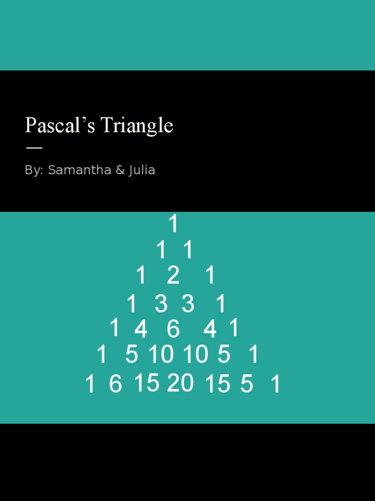 Pascals Triangle | PDF | Mathematical Objects | Numbers