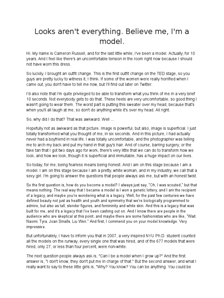 Looks Aren't Everything. Believe Me, I'm A Model | PDF | Photo Manipulation