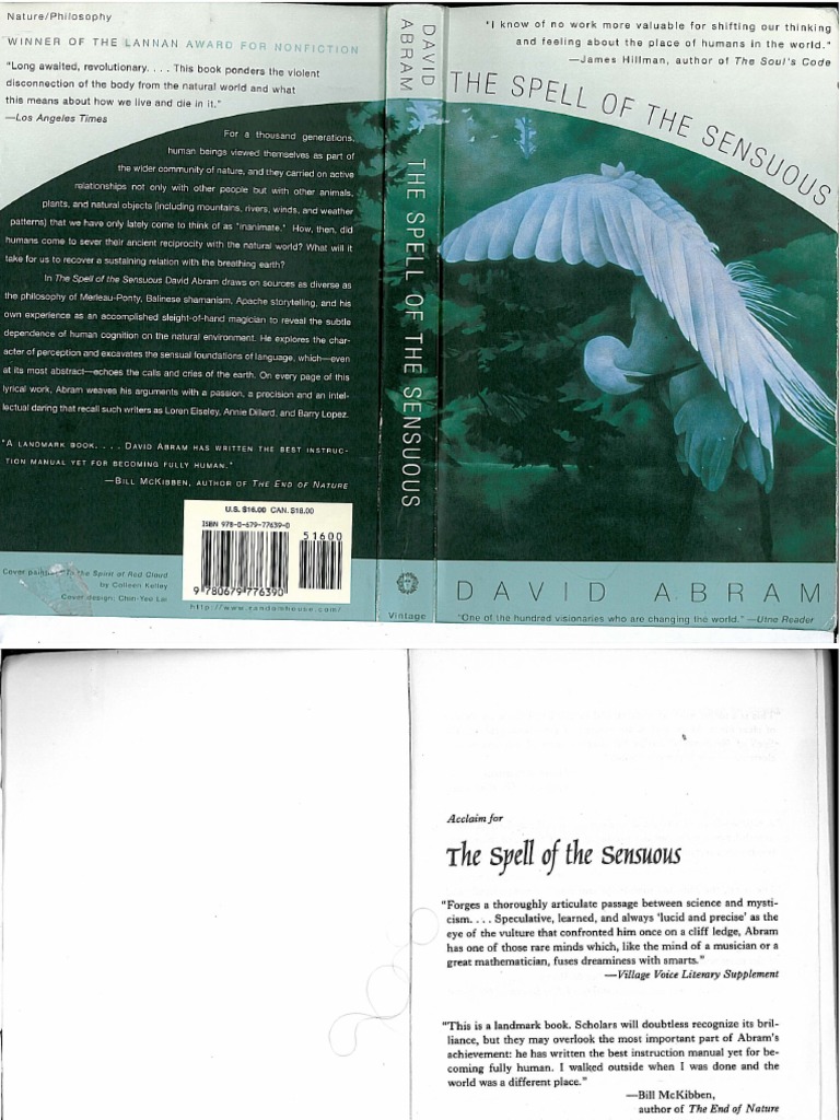 Abram, David. 1996. The Spell of The Sensuous. New York. Vintage | PDF