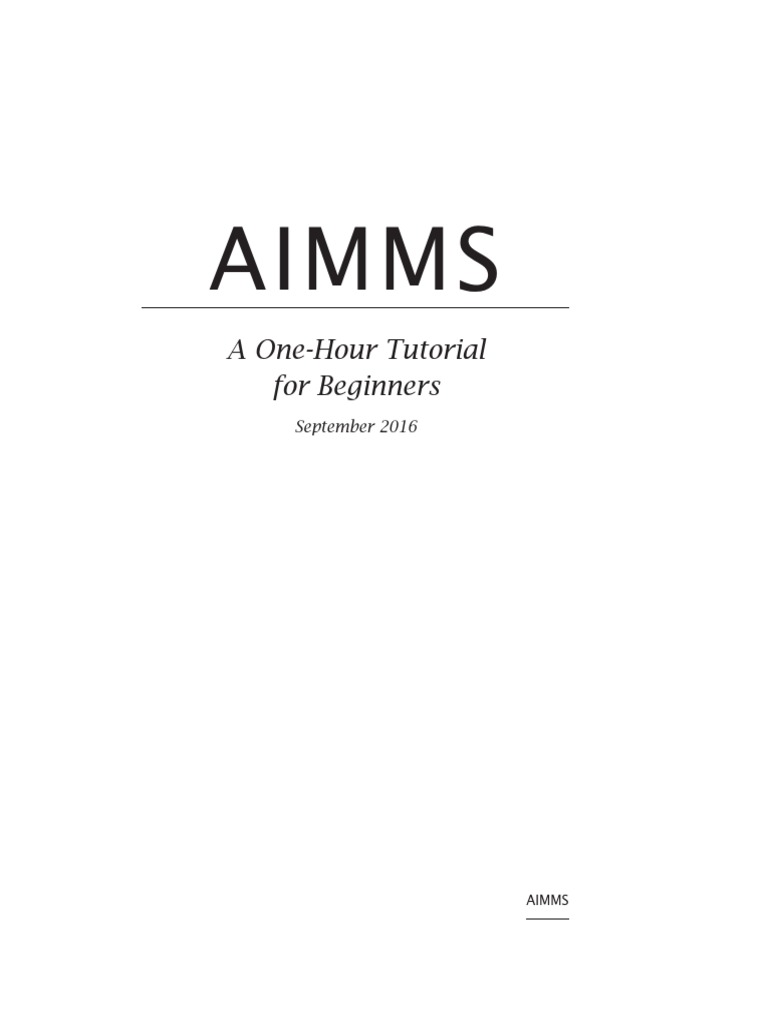 Aimms Tutorial Beginner Download Free Pdf Button Computing Parameter Computer Programming