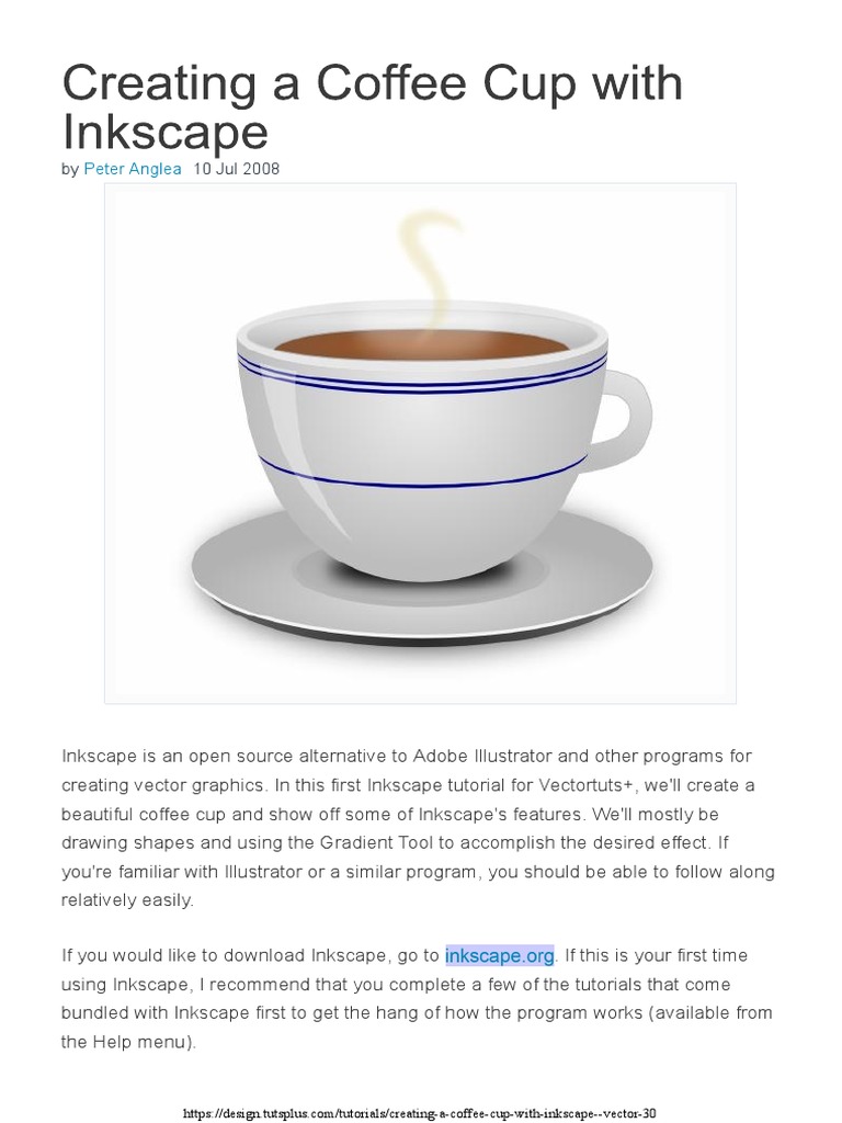 Inkscape Coffee Cup Tutorial | PDF | Adobe Illustrator | Graphics