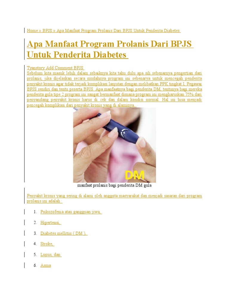 Manfaat Prolanis | PDF