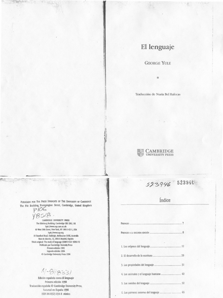 El Lenguaje Yule George | PDF