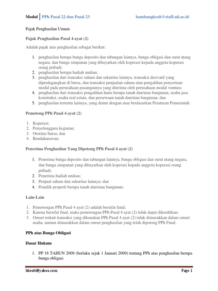 Modul PPH 22 Dan PPH 23 PDF | PDF