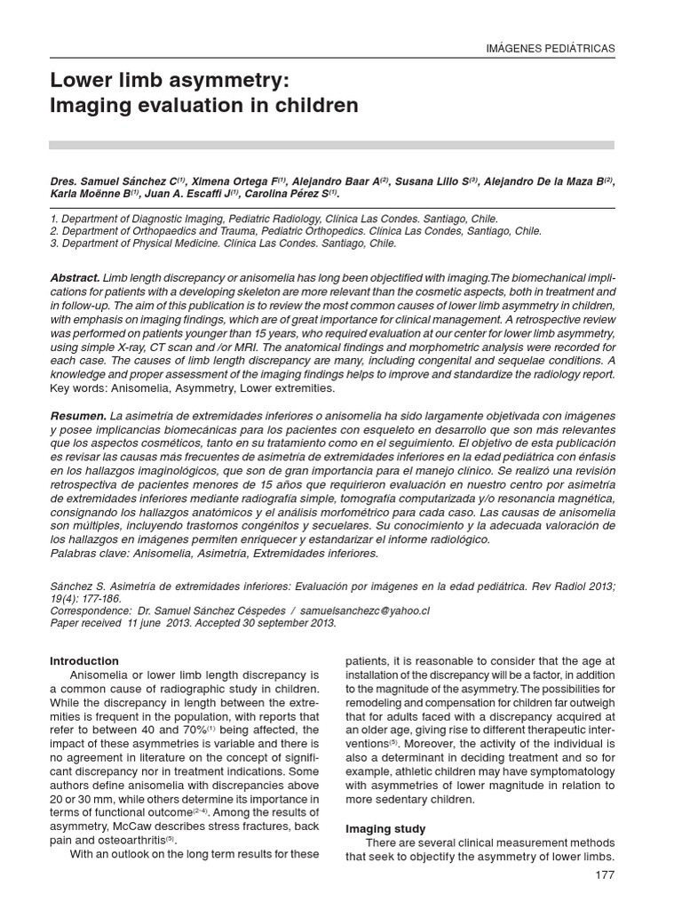 Anisomelia | PDF | Vena | Rodilla