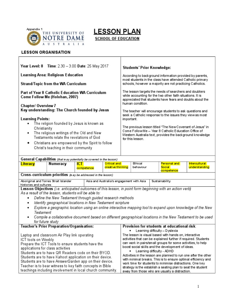 re lesson-plan 2017 | Educational Technology | Catholic Church | Free ...