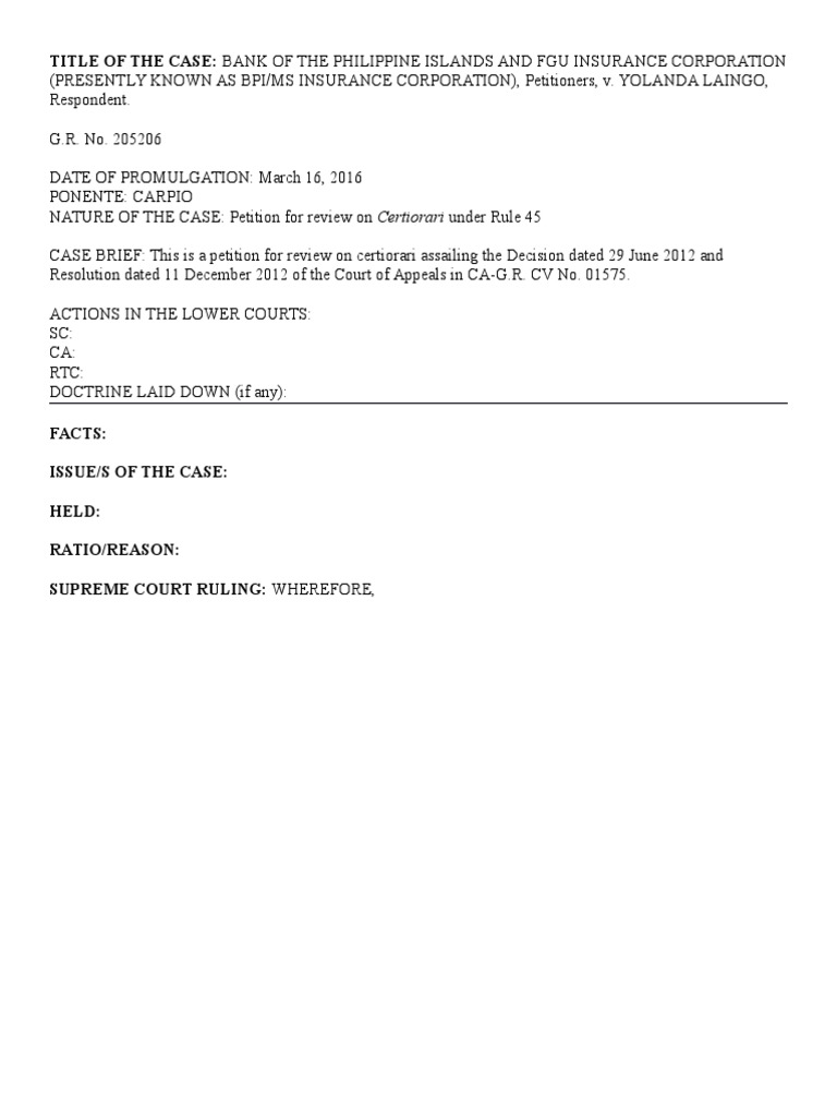 Case Digest FORMAT | PDF