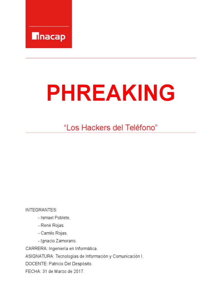 Phreaking: Historia y Tipos de Ataques | PDF | Teléfono ...