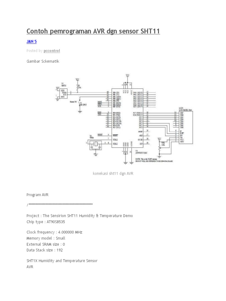 Contoh Pemrograman AVR DGN Sensor | PDF | Transmission Control Protocol | Computer Hardware