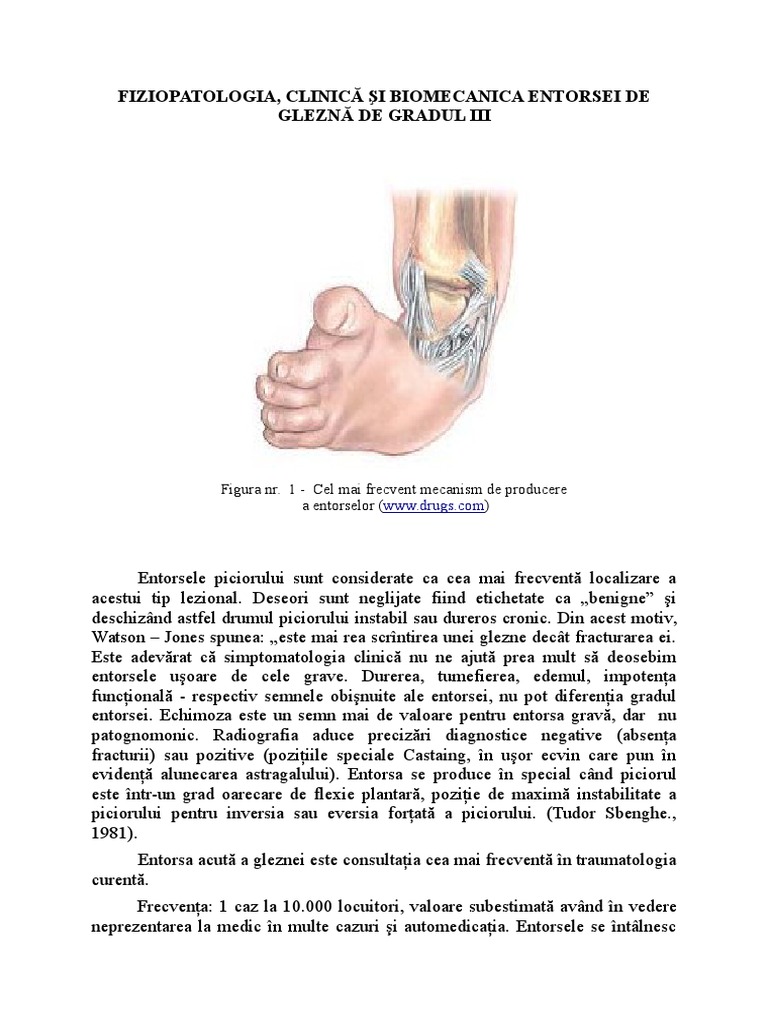 Entorsa de Glezna de Gradul III | PDF